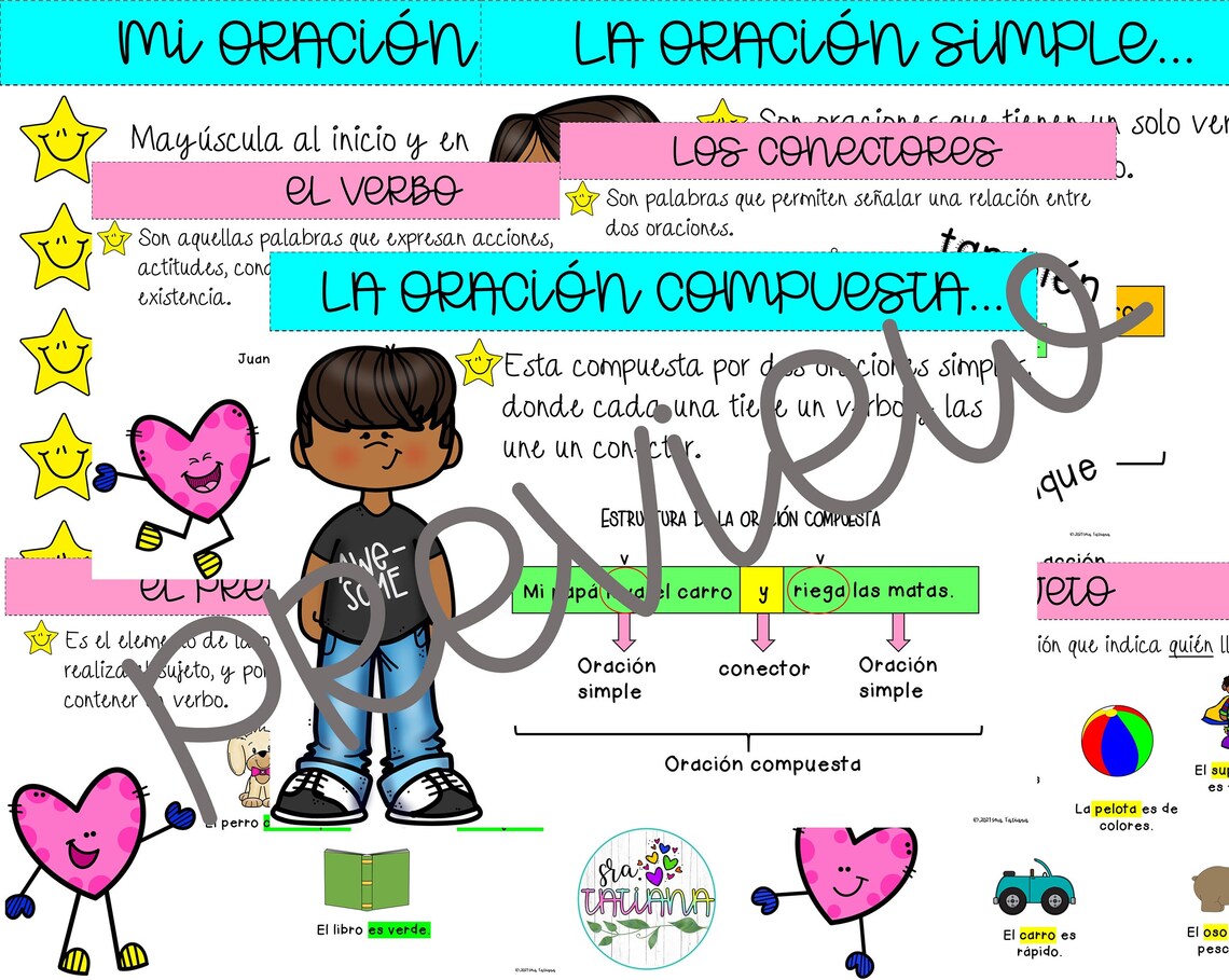 Printable Writing Sentences in Spanish | Escribo Oraciones Simple Y ...