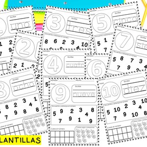 Printable Numbers in Spanish | Numeros En Español | Sentido Numerico ...