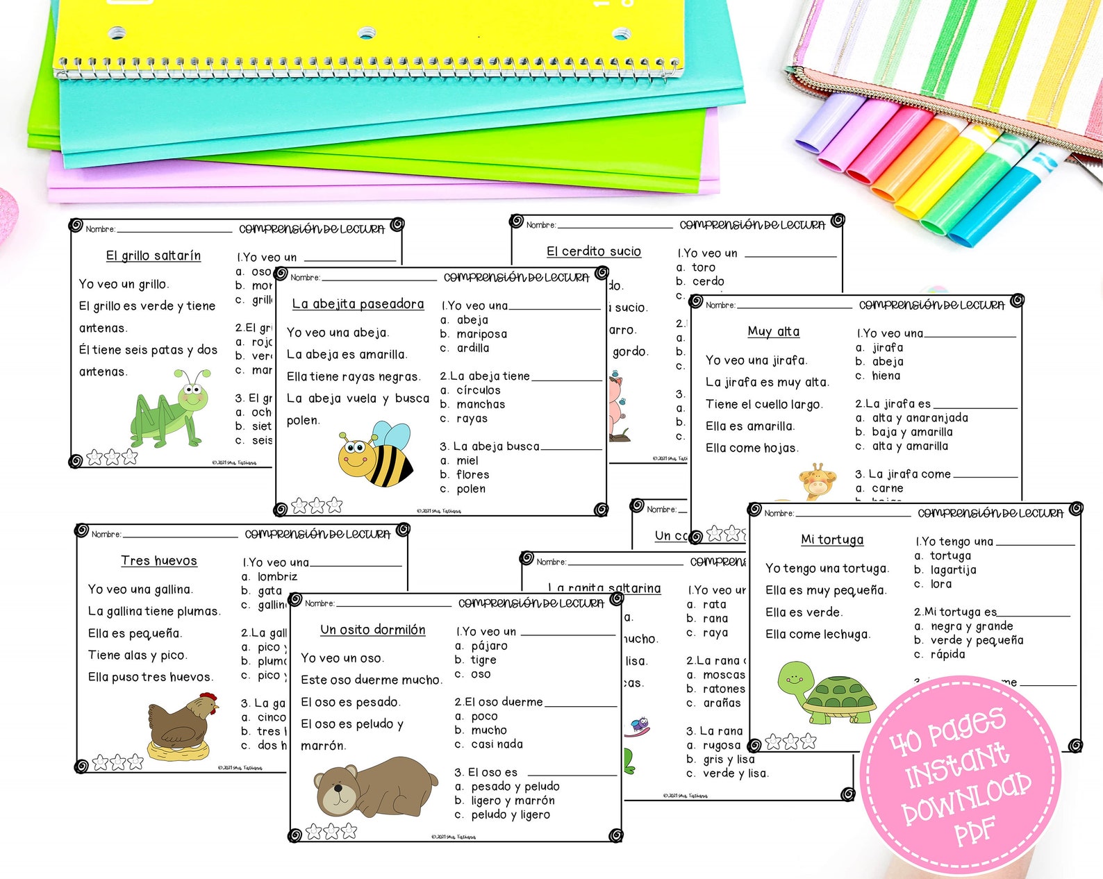 Printable Reading Comprehension | Comprension De Lectura | Nivel ...