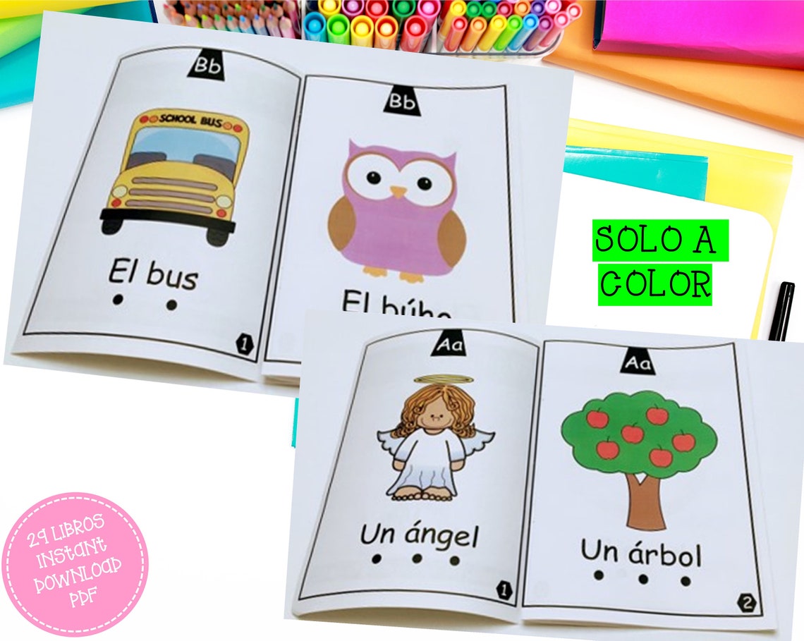 Printable Alphabet Mini Books in Spanish | Mini Libros Del Alfabeto ...