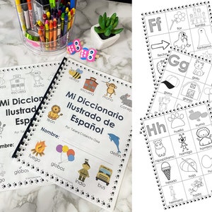 Printable Picture Dictionary in Spanish | Diccionario Ilustrado ...