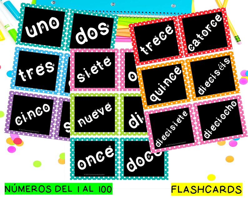Printable Numbers in Spanish | Numeros En Español | Sentido Numerico ...