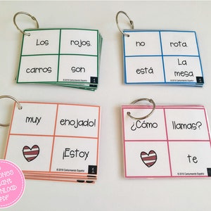 Printable Scrambled Sentences in Spanish | Formando Oraciones Revueltas ...