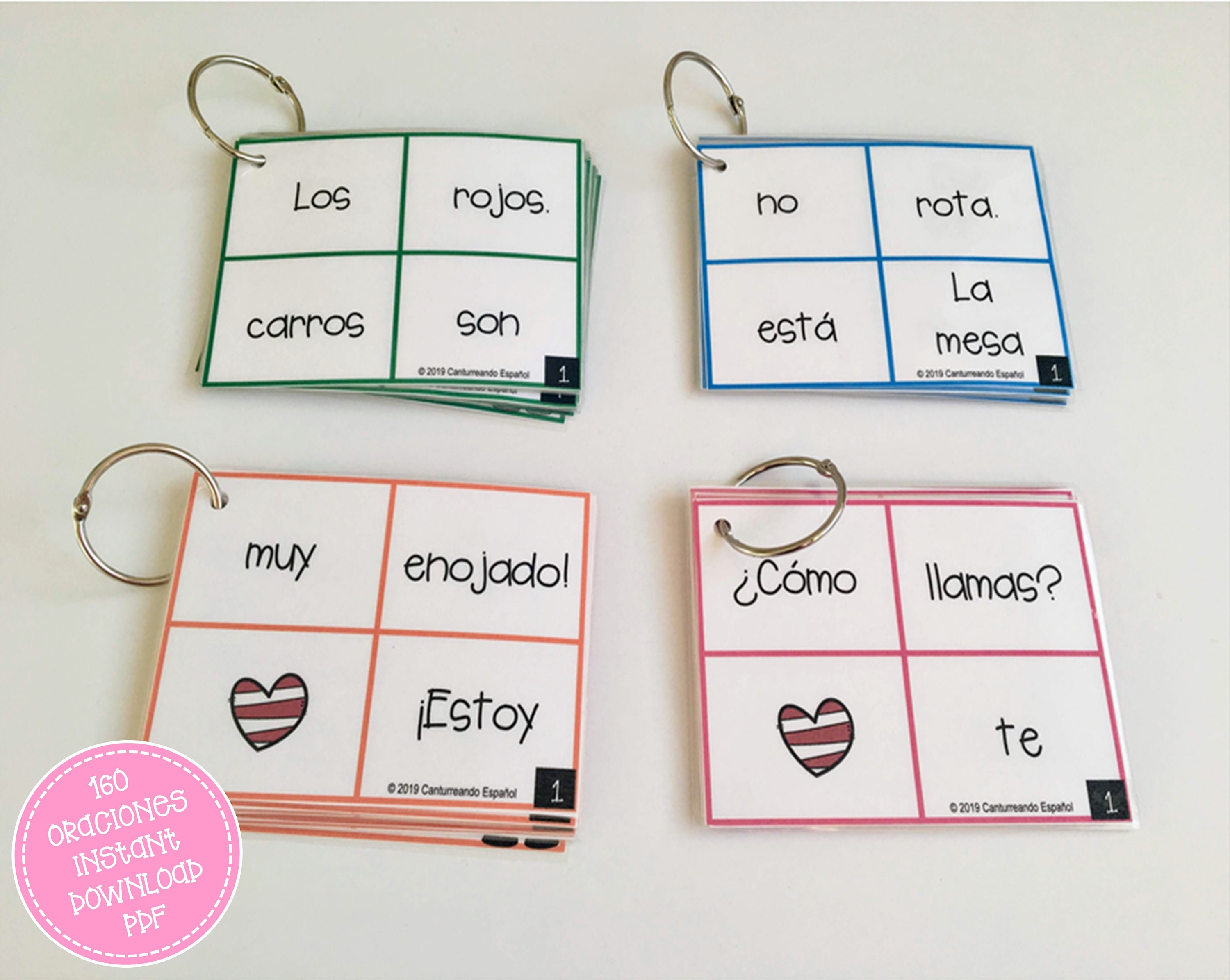 Printable Scrambled Sentences in Spanish Formando Oraciones Revueltas ...