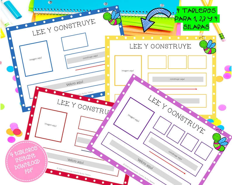 Printable Spanish Syllable Board | Tablero Silábico | Aprendiendo a ...