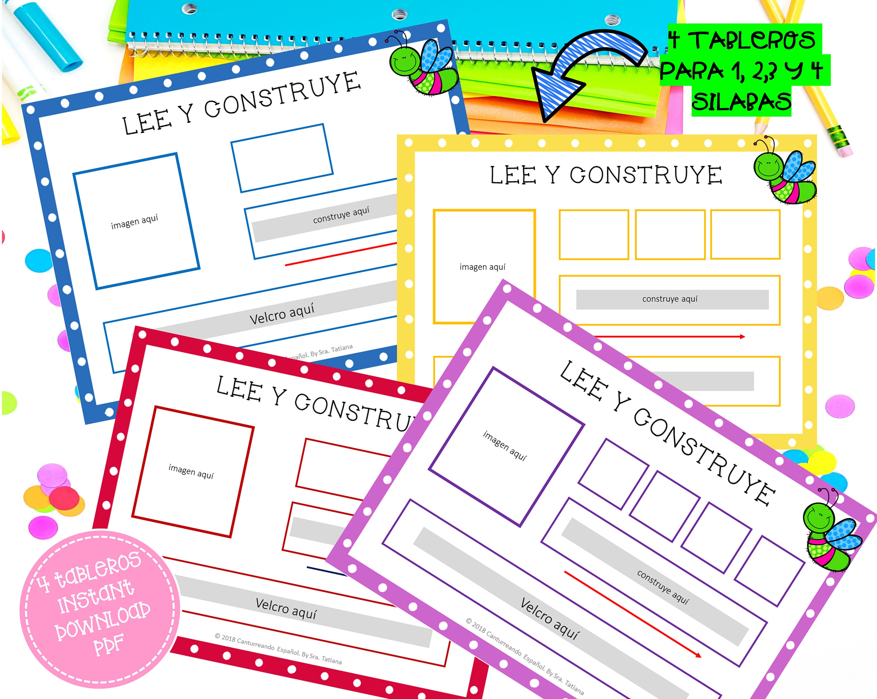 Printable Spanish Syllable Board | Tablero Silábico | Aprendiendo a ...