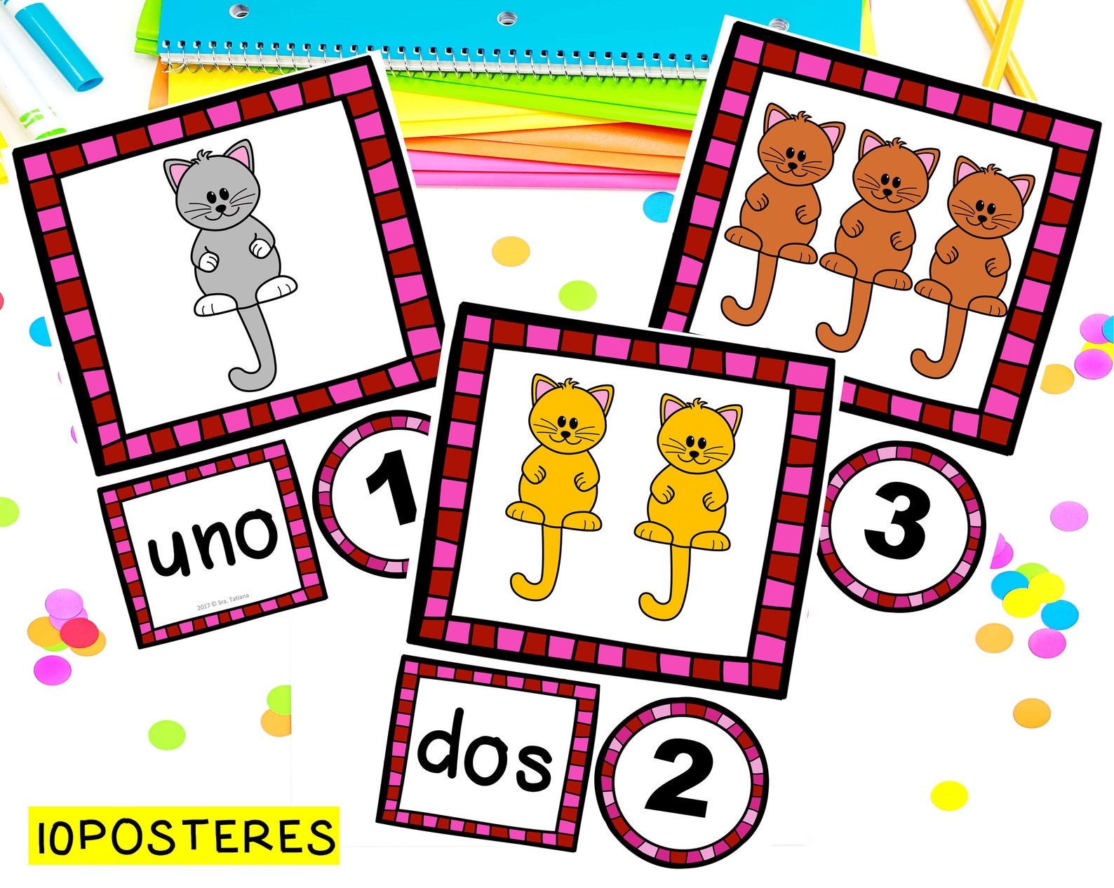 Printable Numbers in Spanish | Numeros En Español | Sentido Numerico ...