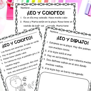 Comprensión De Lectura | Leo Y Coloreo | Leo Y Dibujo | Reading ...