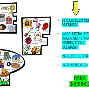 Printable Spanish Alphabet Posters | Afiches Del Alfabeto En Español ...