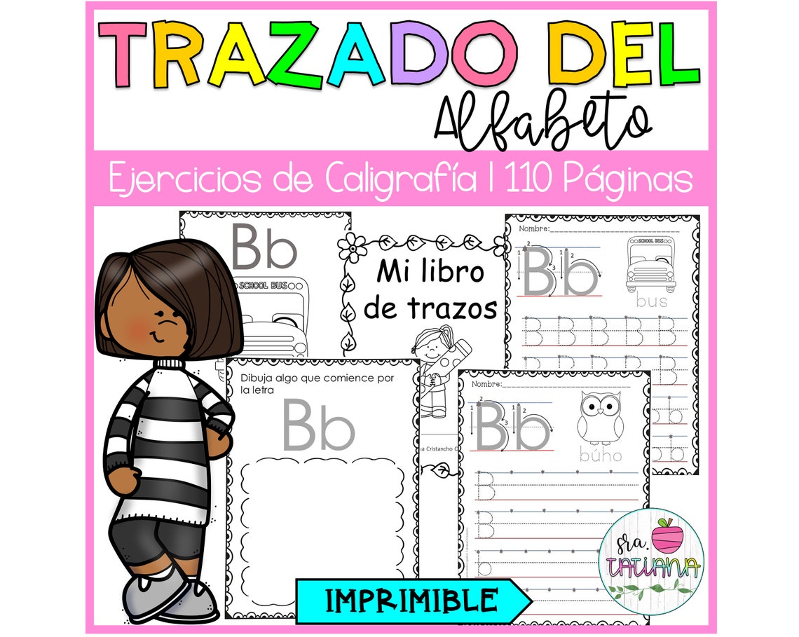 Printable Spanish Alphabet Tracing Worksheets | Trazado Del Alfabeto ...
