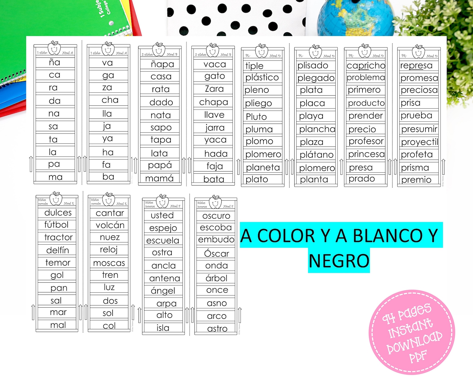 Printable Spanish Reading Fluency | Bloques De Lectura Por Niveles ...