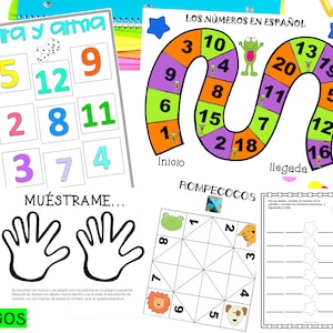 Printable Numbers in Spanish | Numeros En Español | Sentido Numerico ...