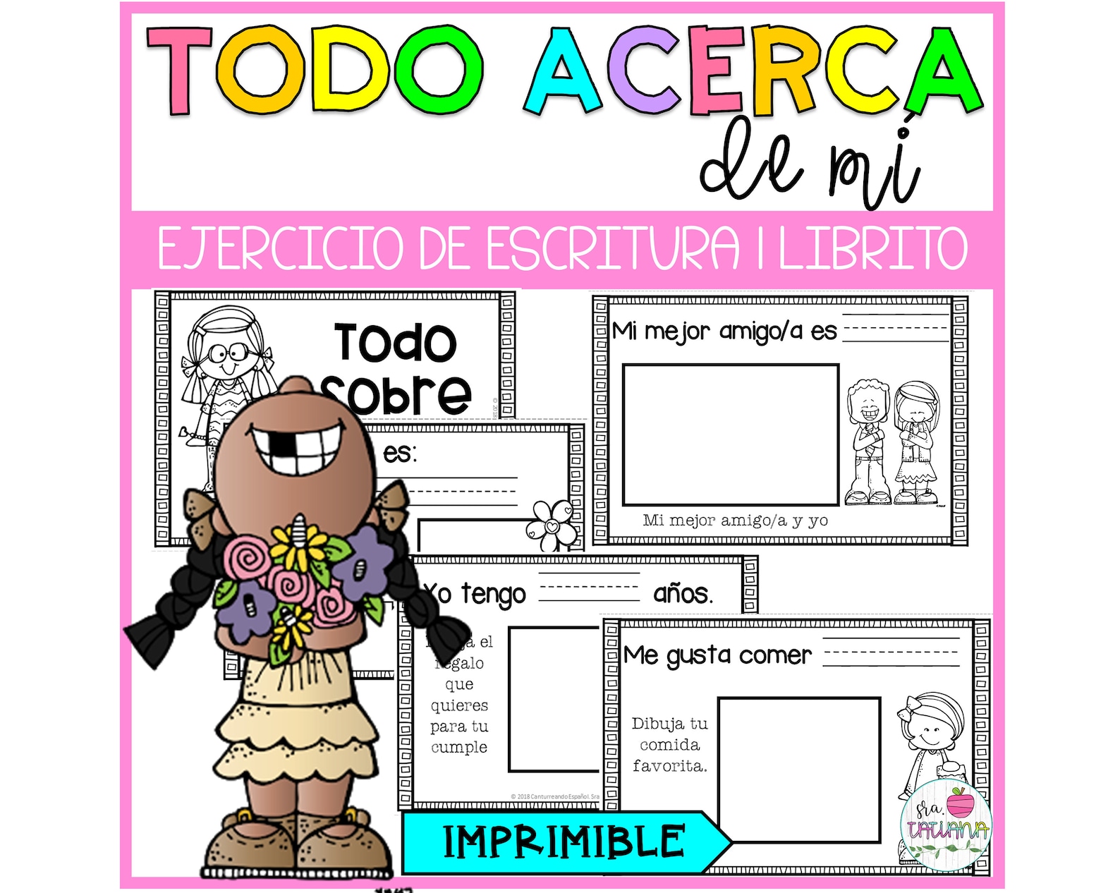 Printable | All About Me in Spanish |todo Sobre Mi | Actividad De ...