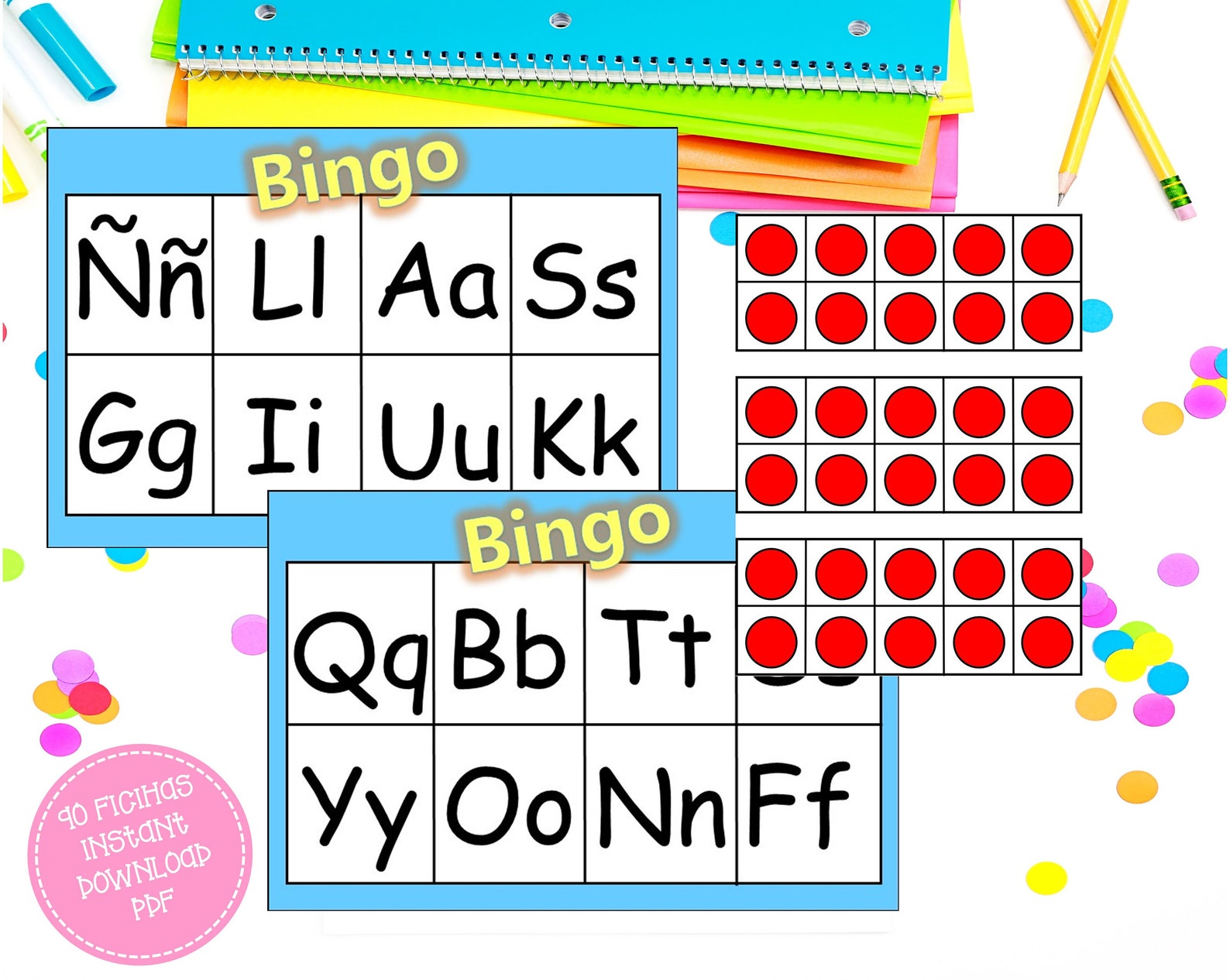 Printable Bingo Del Alfabeto | El Alfabeto | Spanish for Kids | Games ...