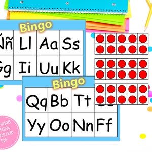Printable Bingo Del Alfabeto | El Alfabeto | Spanish for Kids | Games ...