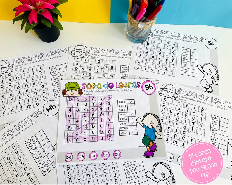 Printable Spanish Word Search | Sopa De Letras | Sílabas Directas ...