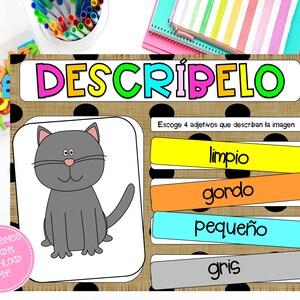 Spanish Descriptions | Descripciones En Español | Adjetivos ...