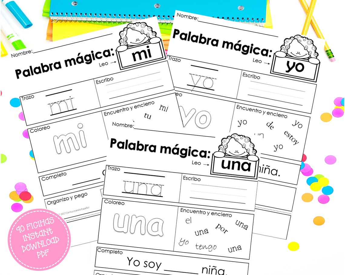 Printable Spanish Sight Words Worksheets | 100 Palabras De Uso ...