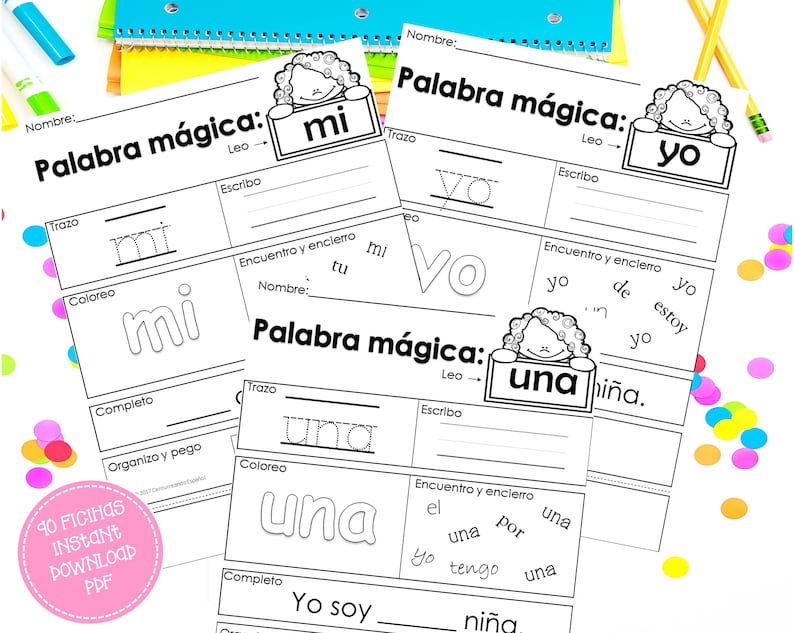 Printable Spanish Sight Words Worksheets | 100 Palabras De Uso ...