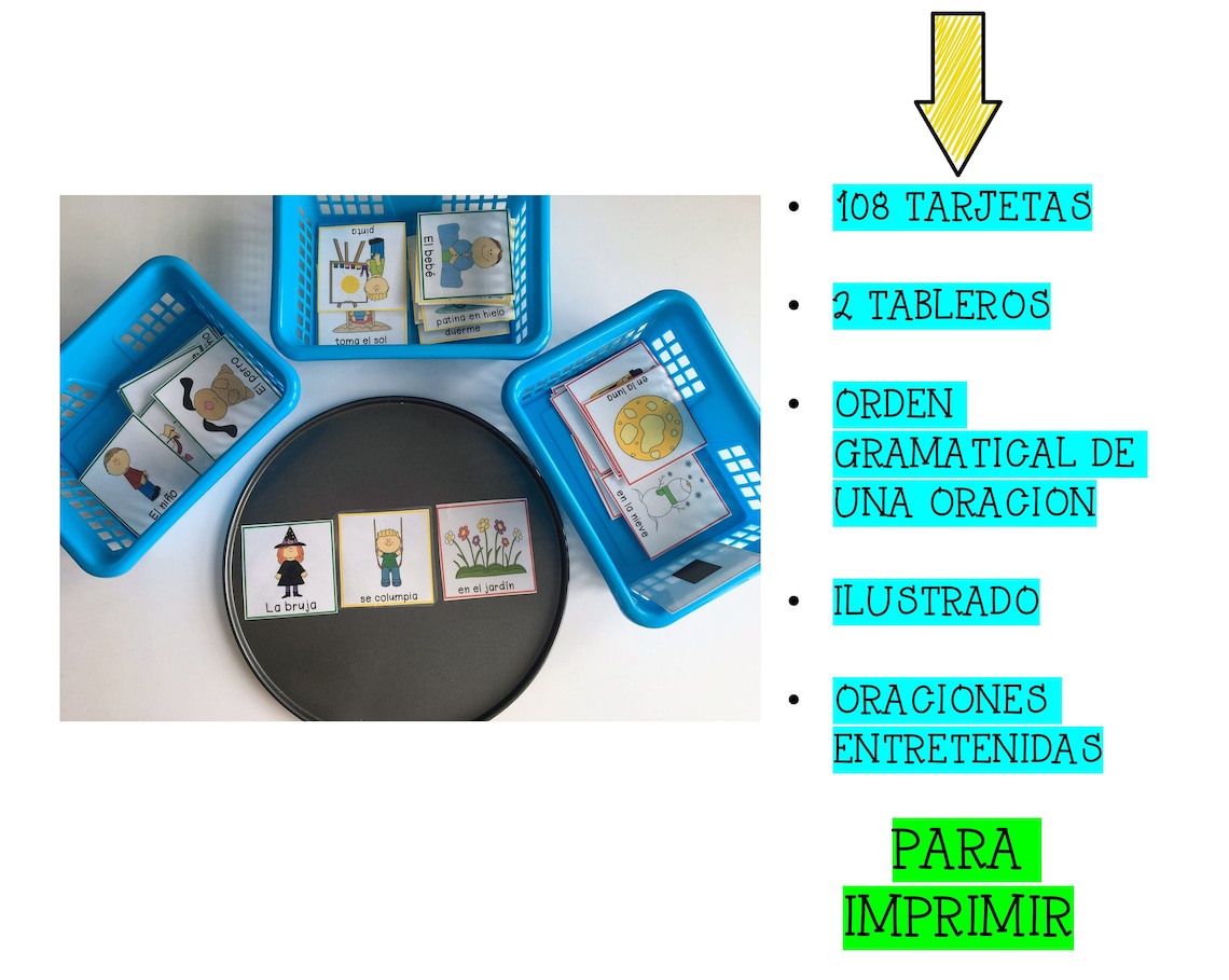 Silly Sentences in Spanish | Formando Oraciones Tontas | Oraciones ...