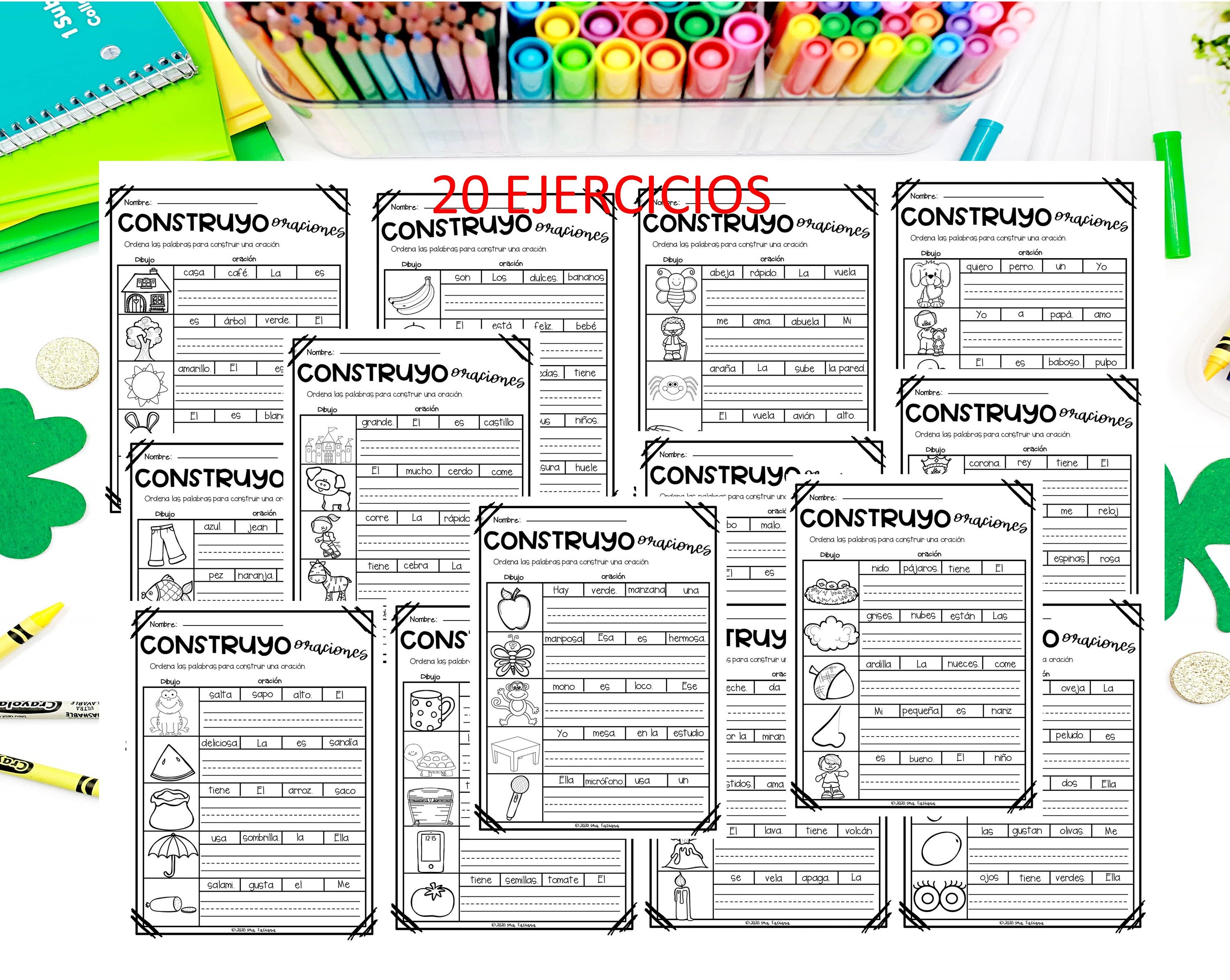 Printable Building Sentences in Spanish | Spanish Writing Activities ...
