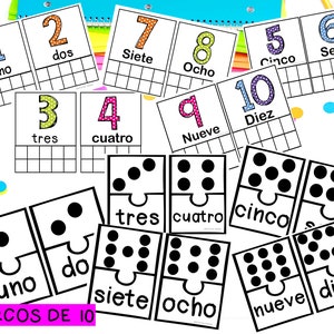 Printable Numbers in Spanish | Numeros En Español | Sentido Numerico ...