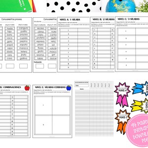 Printable Spanish Reading Fluency | Bloques De Lectura Por Niveles ...