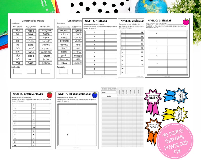 Printable Spanish Reading Fluency | Bloques De Lectura Por Niveles ...