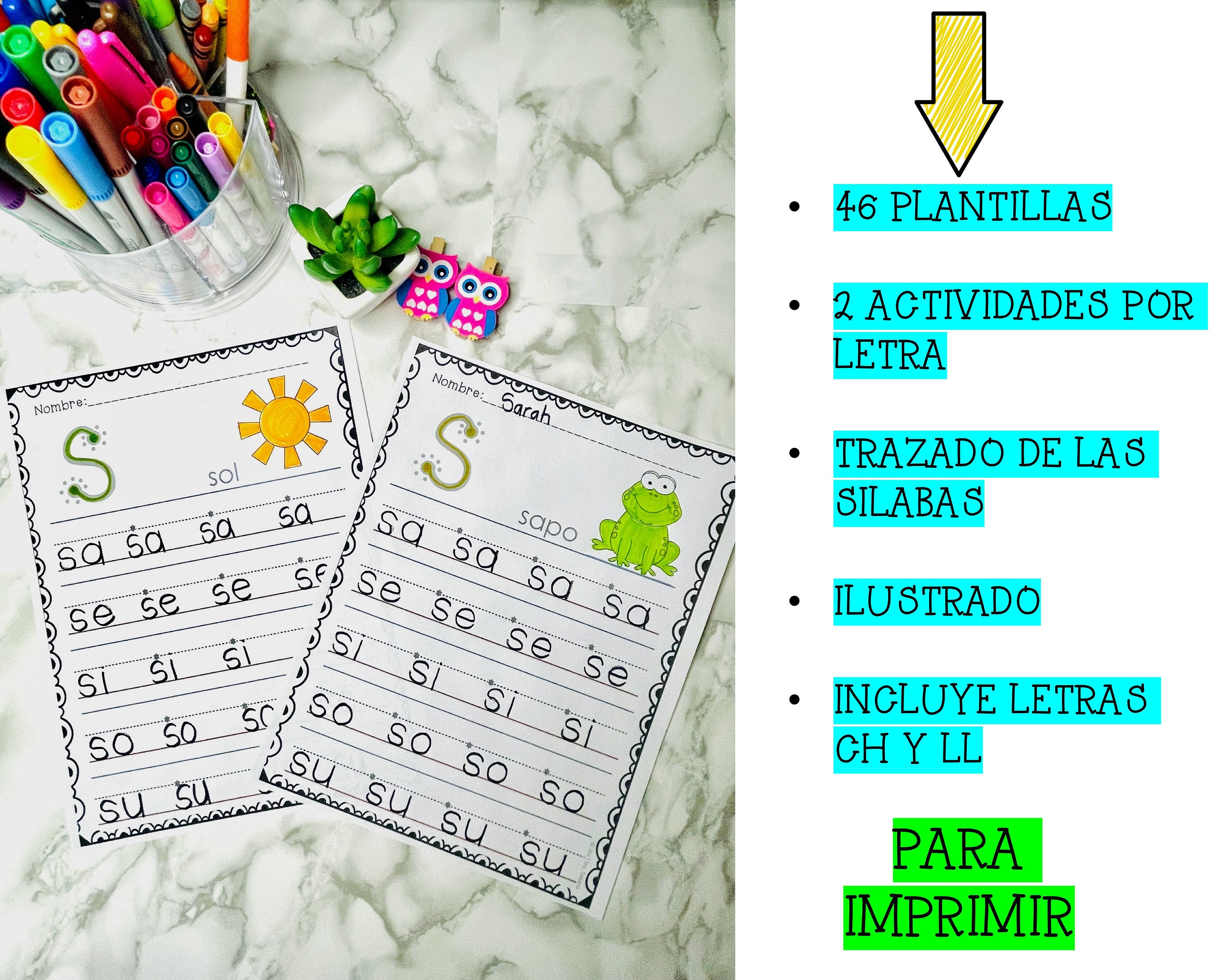 Printable Trace Syllables in Spanish | Trazo De Sílabas | Las Silabas ...