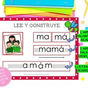 Printable Spanish Syllable Board | Tablero Silábico | Aprendiendo a ...