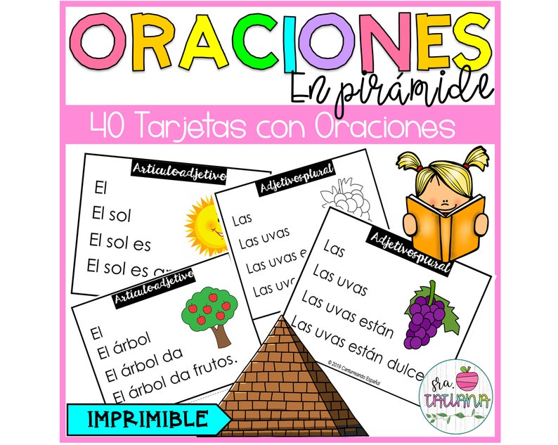 Printable Spanish Fluency Pyramids | Oraciones En Pirámide | Fluidez En ...