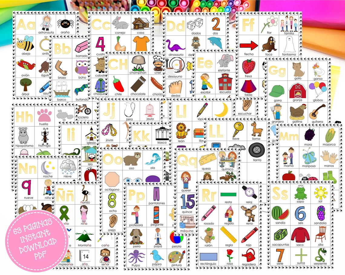 Printable Picture Dictionary in Spanish | Diccionario Ilustrado ...