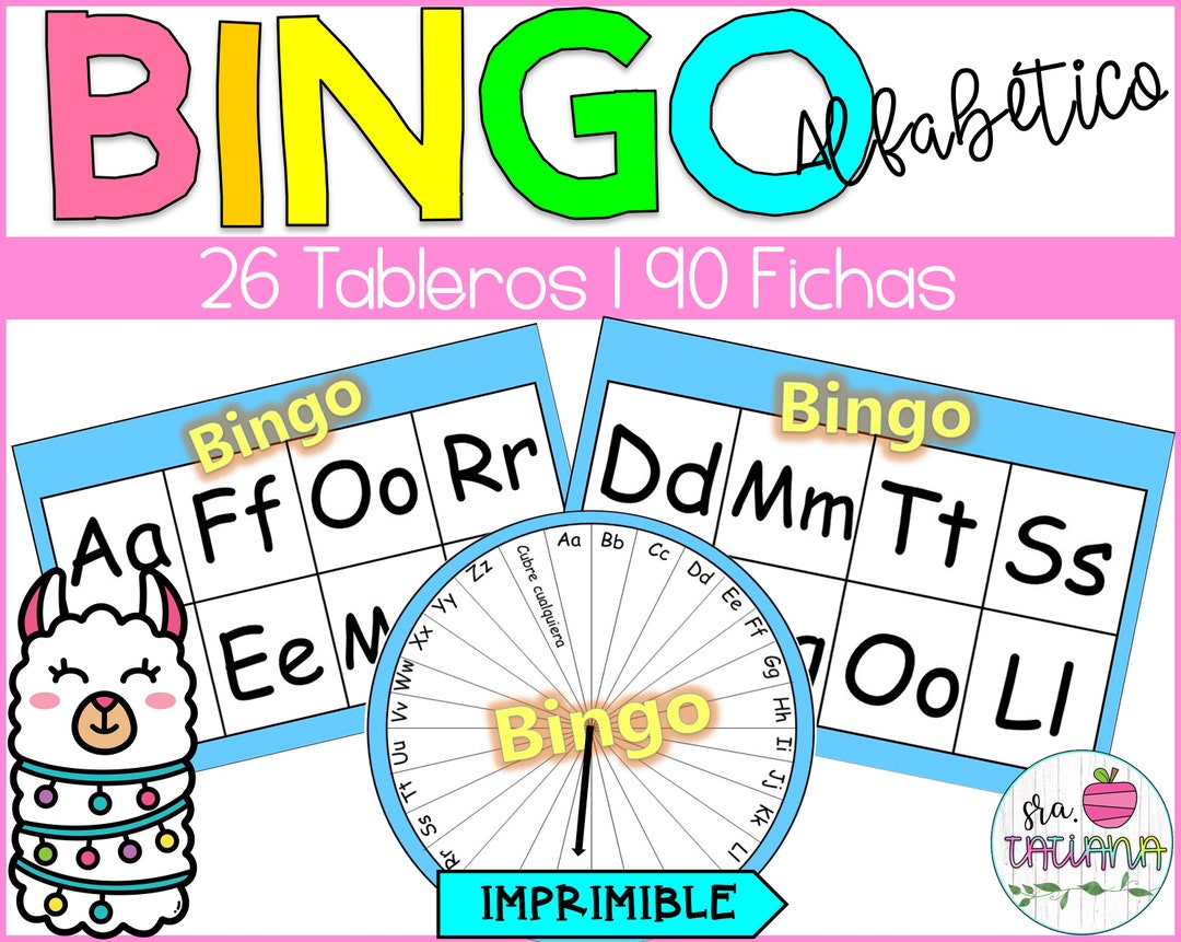 Printable Bingo Del Alfabeto El Alfabeto Spanish for Kids - Etsy