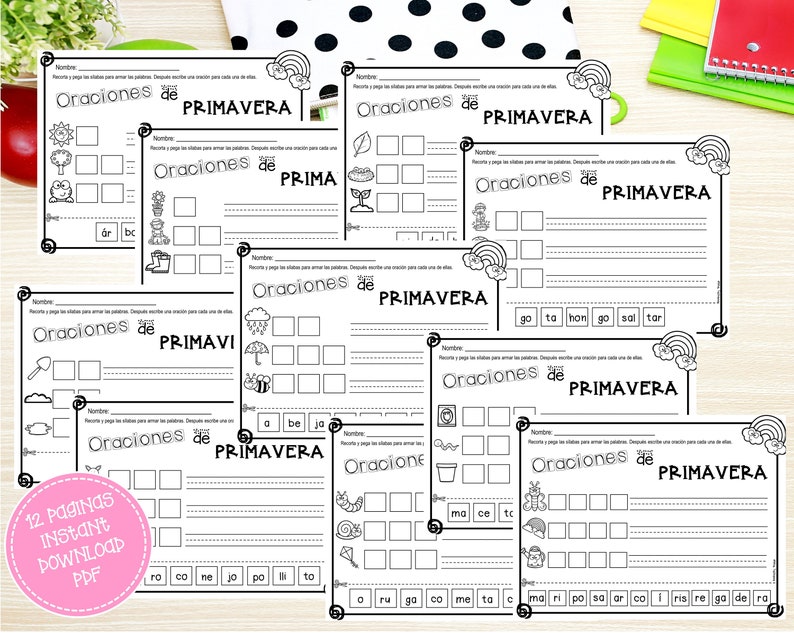 La Primavera | Oraciones De Primavera | Silabas | Spring Season in ...