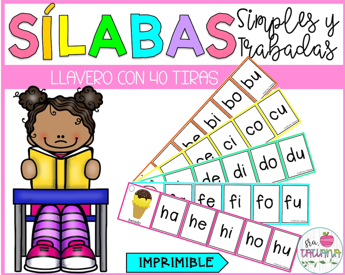 Llavero De Silabas Silabas Simples Y Trabadas Learn - Etsy Canada