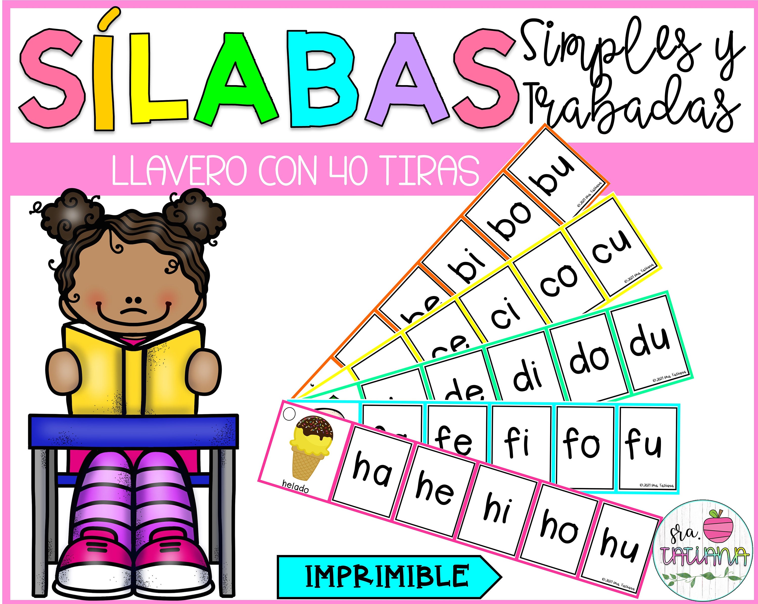 Llavero De Silabas Silabas Simples Y Trabadas Learn - Etsy Canada