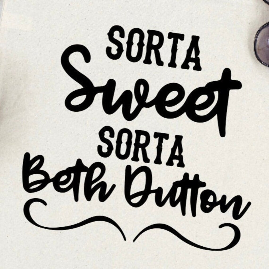 Beth Dutton Canvas Tote Bag / Yellowstone TV / Sorta Sweet - Etsy