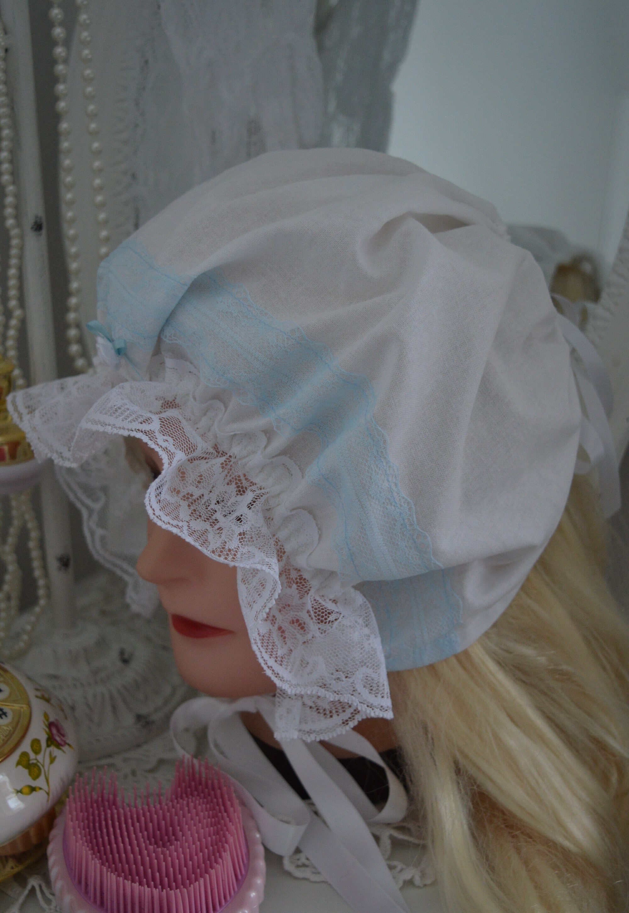 50s Style Ladies Bonnet Cap XS-S, Retro Vintage Style Ladies Bonnet Cap ...