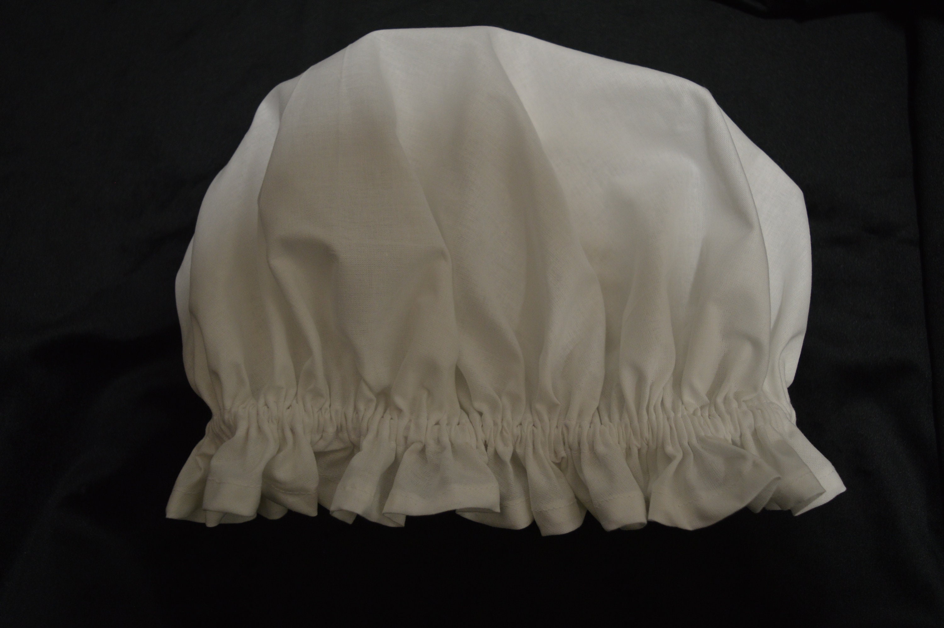 White Cotton Mob Cap XS, Victorian Colonial Pioneer Prairie Mop Hat XS ...