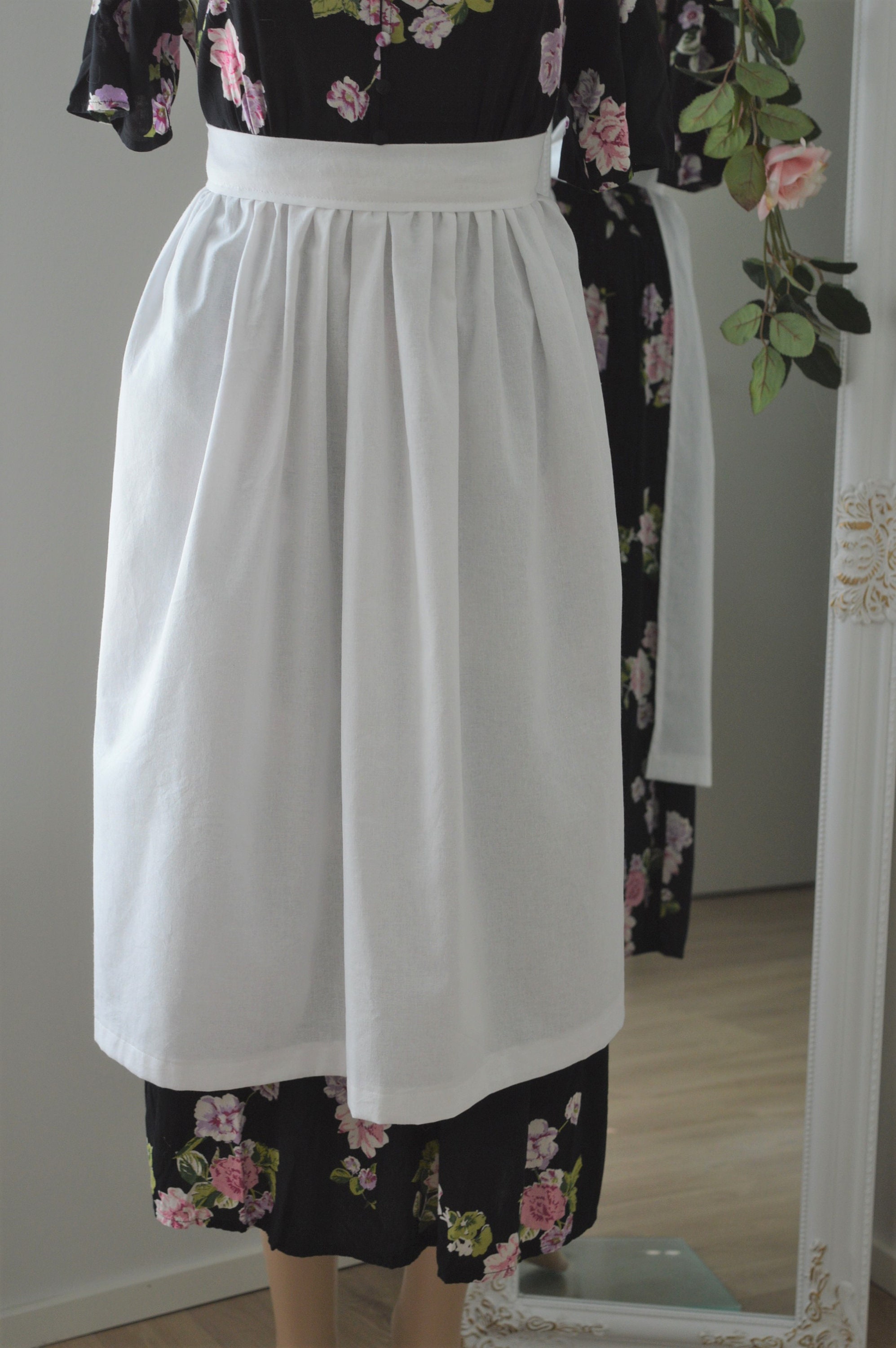 Ladies Cotton Apron White Victorian Colonial Pioneer Prairie - Etsy Finland