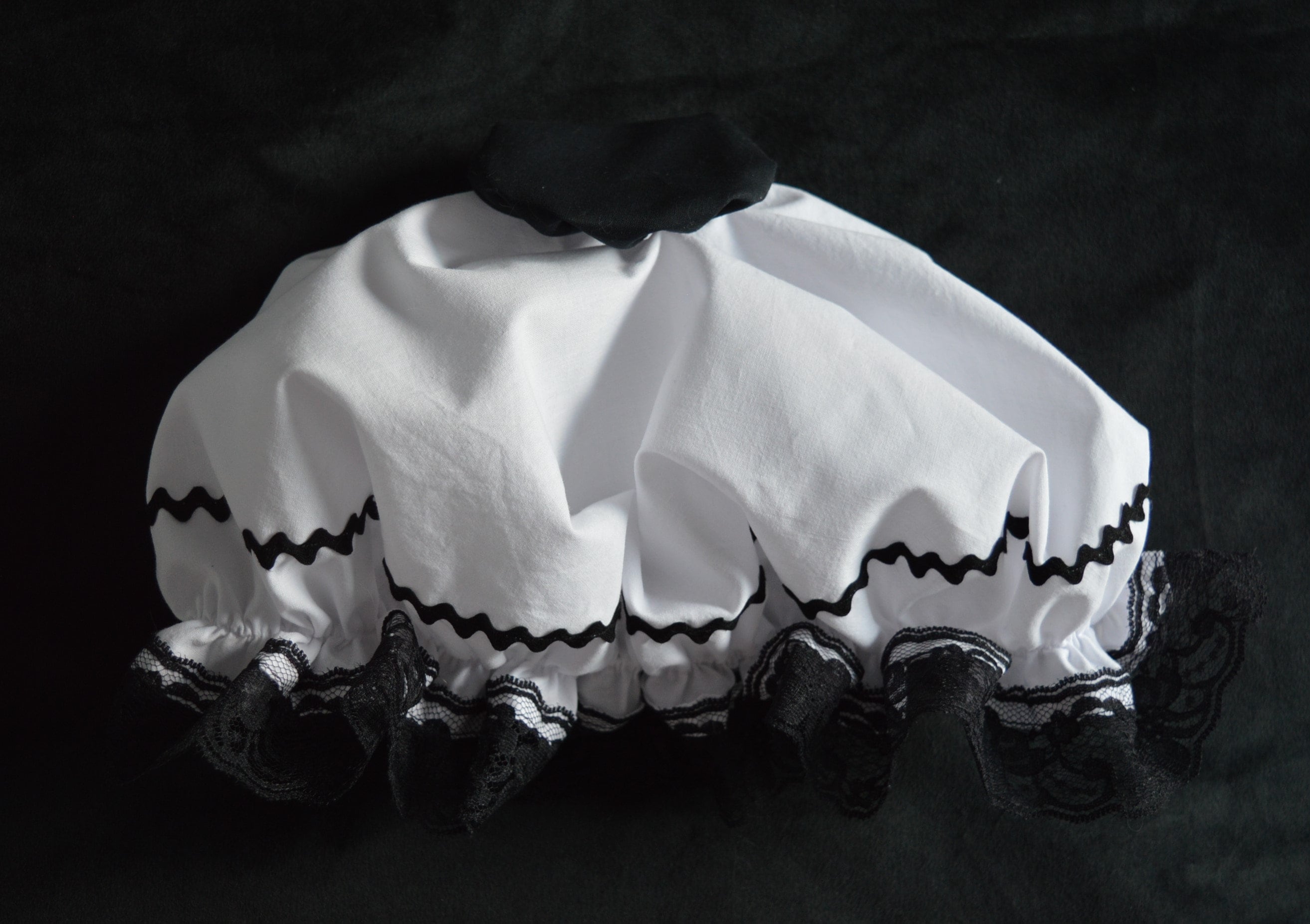 Clown Mop Hat White/black, Pierrette Clown Mop Hat White/black ...