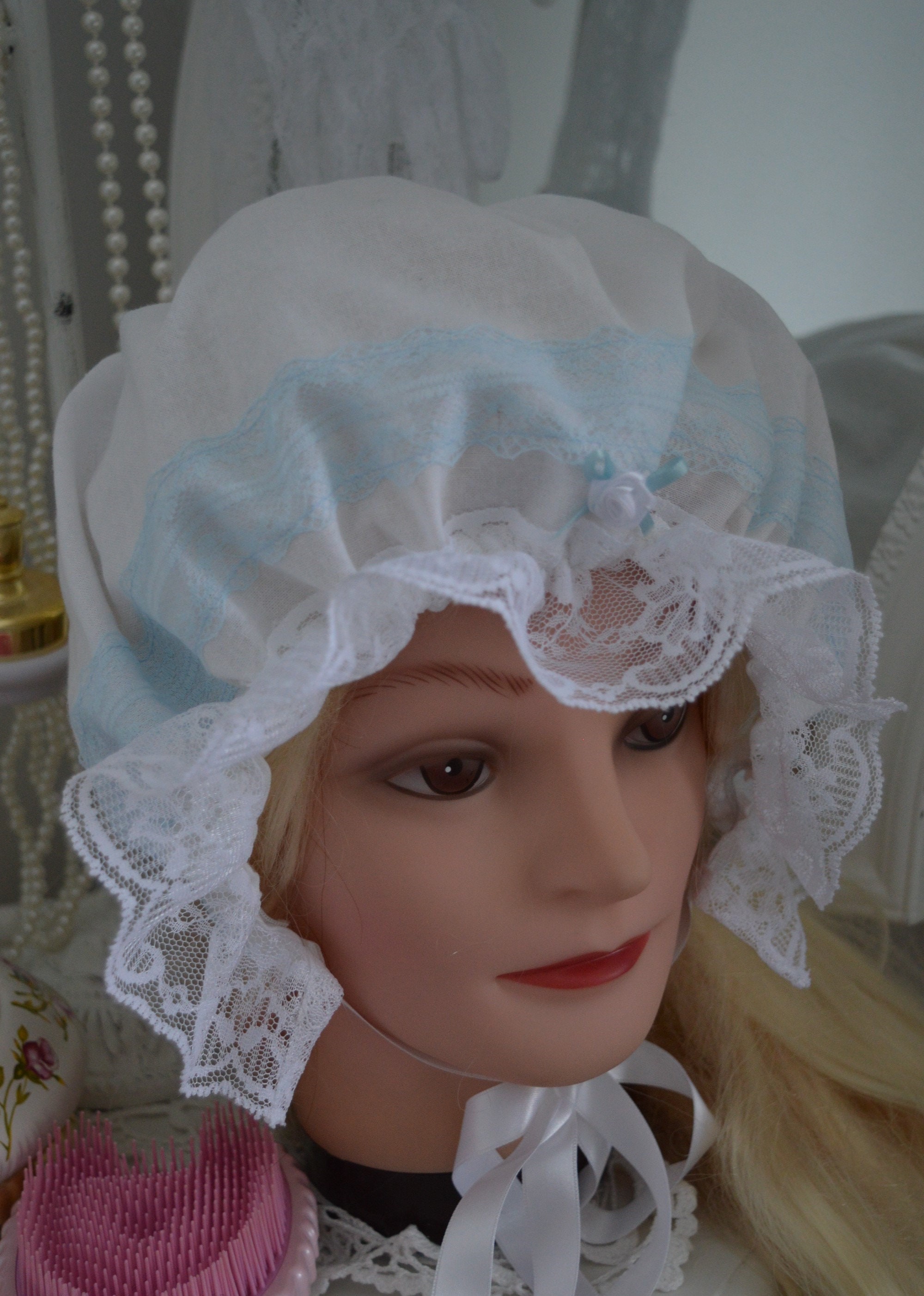 50s Style Ladies Bonnet Cap XS-S, Retro Vintage Style Ladies Bonnet Cap ...
