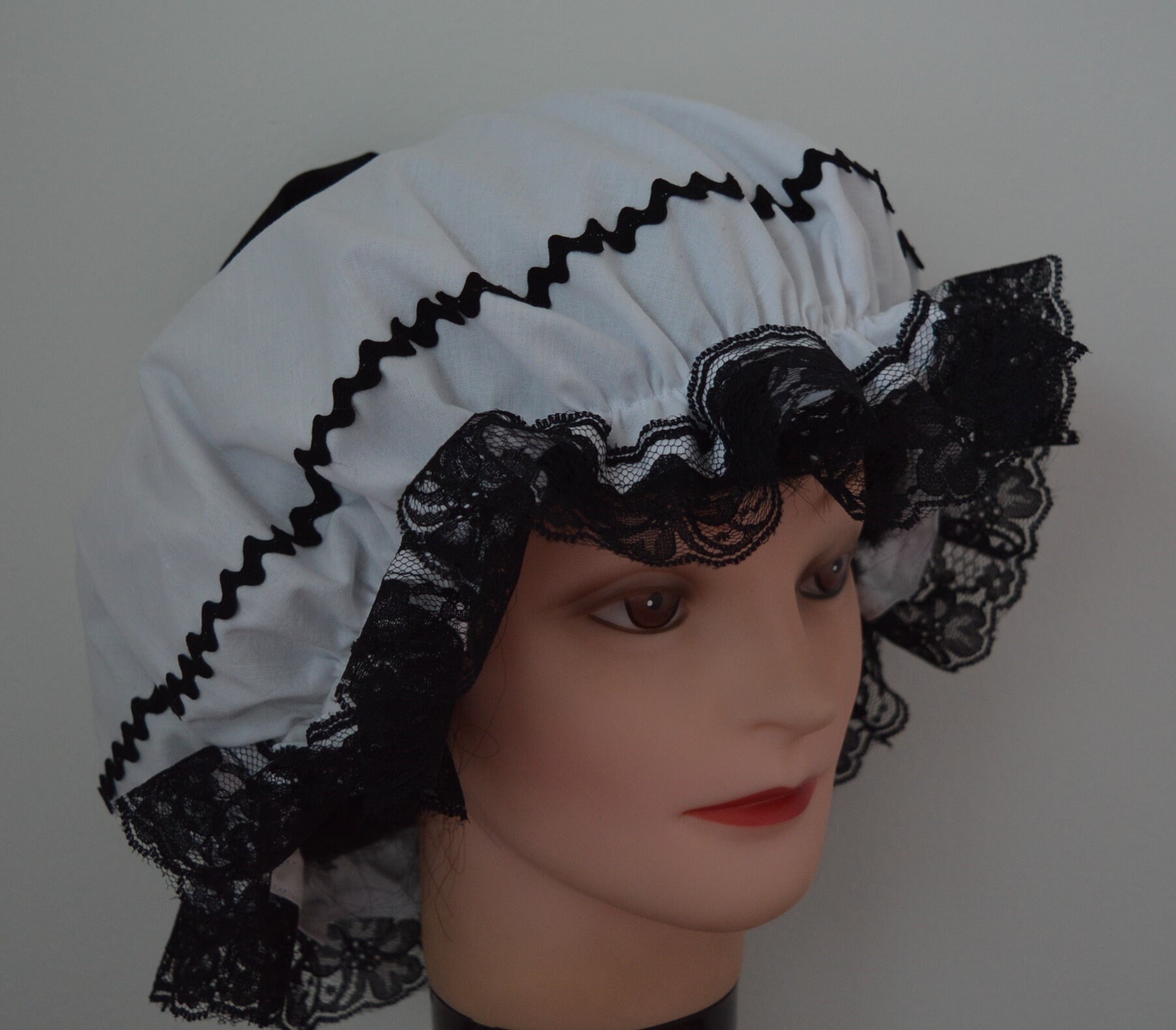 Clown Mop Hat White/black, Pierrette Clown Mop Hat White/black ...