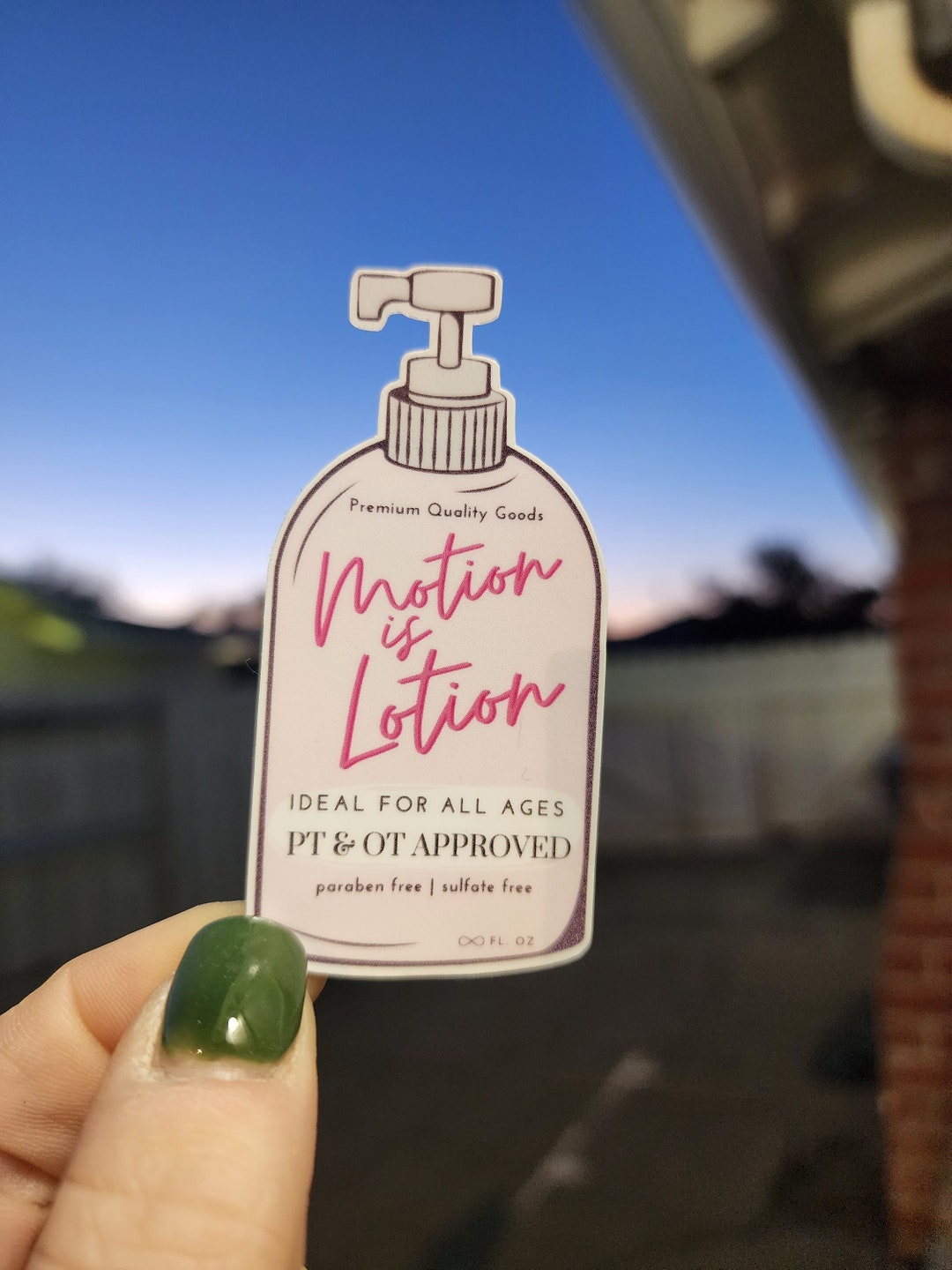 Motion is Lotion Sticker | OT PT Sticker | Occupational Therapy ...
