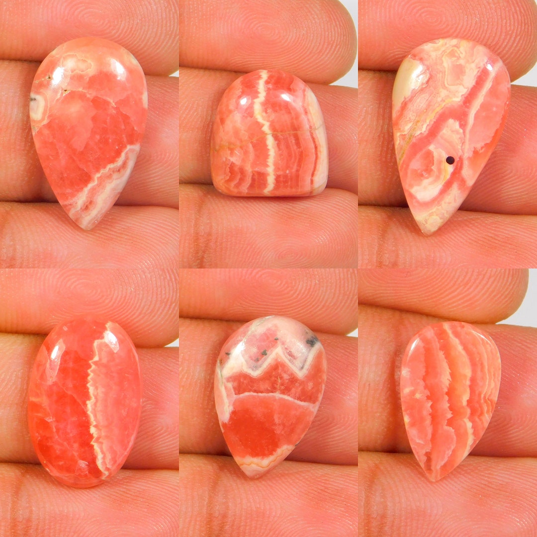 Rhodochrosite Gemstone, Beautiful Natural Rhodochrosite Cabochon, Flat ...