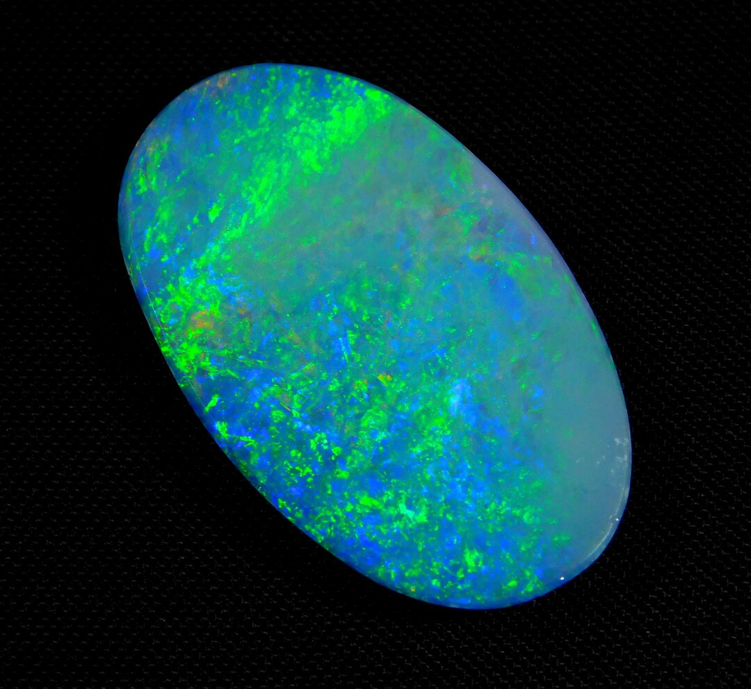 Natural Fire Australian Doublet Opal Cabochon 26x16x4 Mm Multi Fire ...