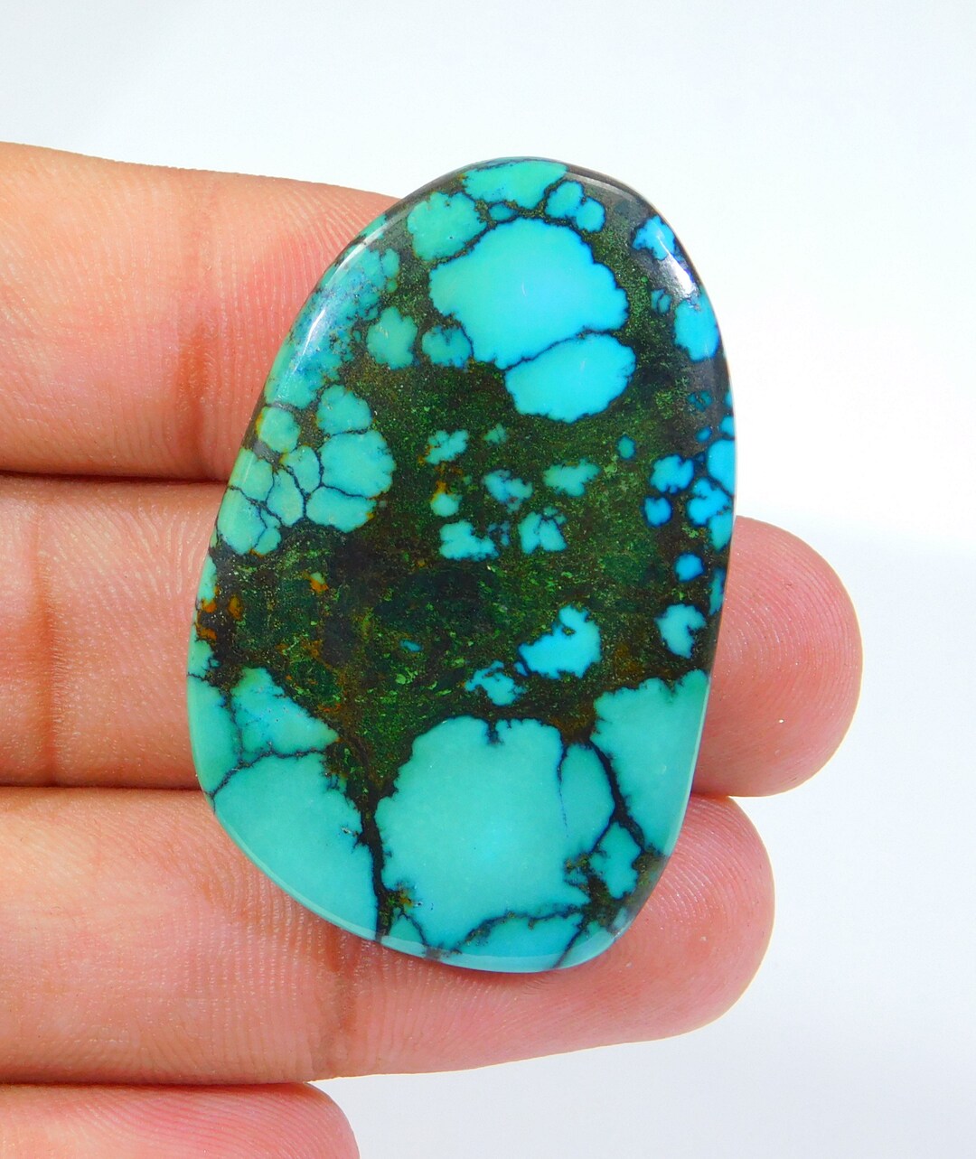 100% Natural Tibet Turquoise Fancy Cabochon Rare Tibet Turquoise ...