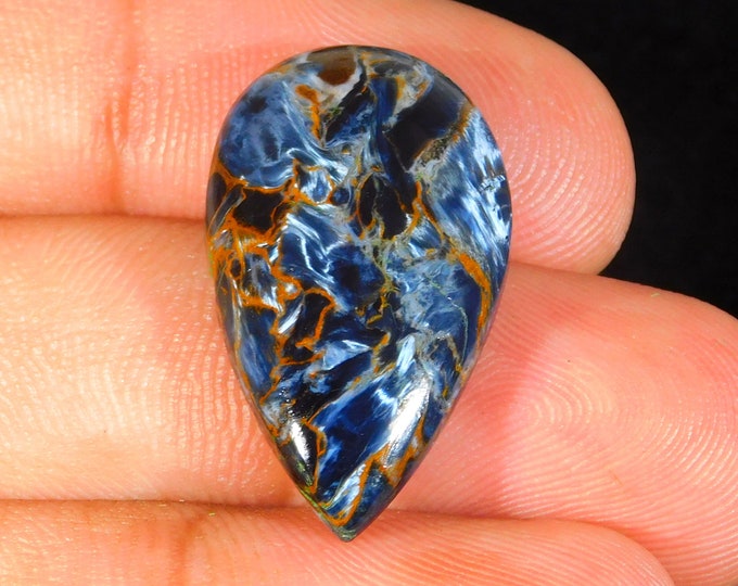 Natural Blue Fire Pietersite Pear Cabochon Pietersite Gemstone ...