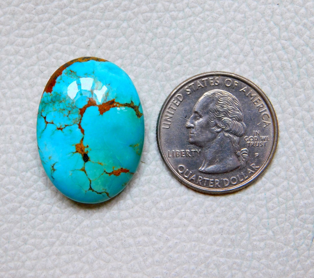 36.Ct High Quality Natural Mexican Turquoise Gemstone 28x21x8MM Approx ...