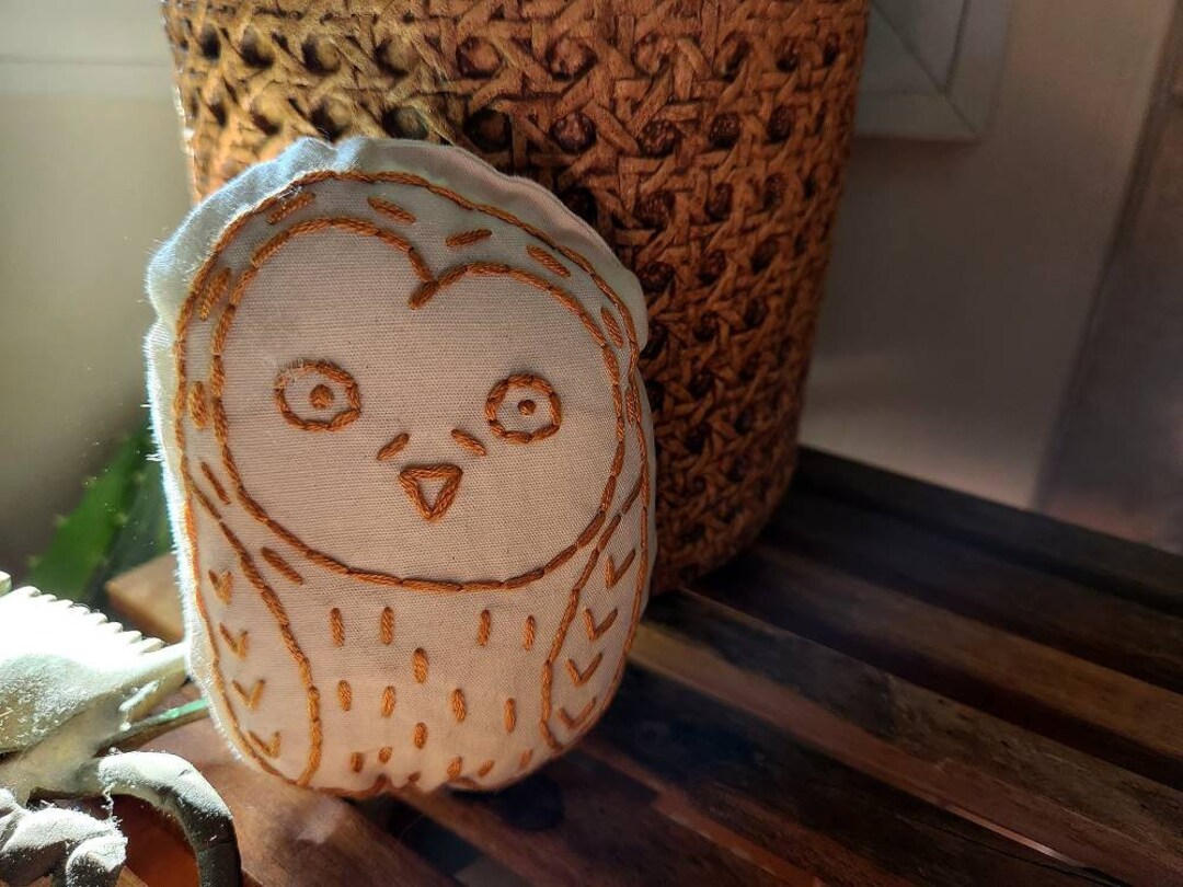 OLLIE THE OWL / Embroidered Owl Plush / Woodland Owl Toy / - Etsy